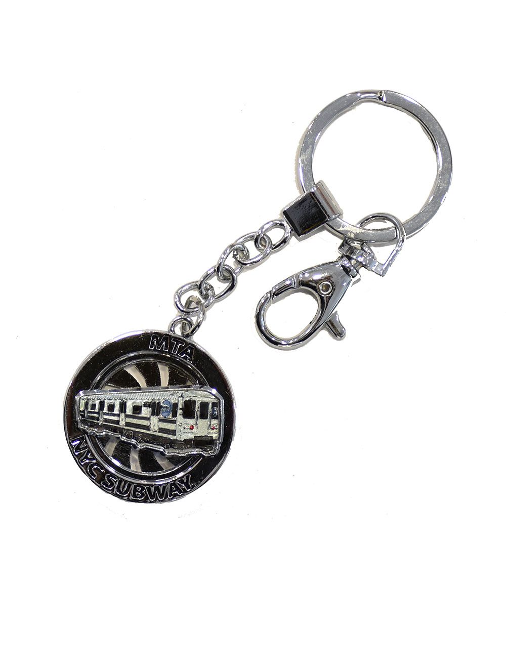 Subway Train Spinner Keyring