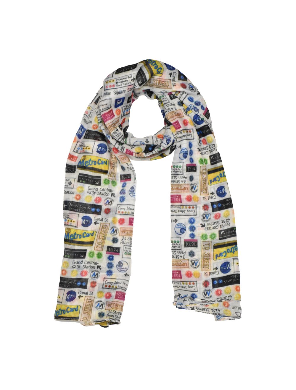 NY Subway Signs Scarf