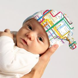 NYC Subway Diagram Map Baby Beanie Hat
